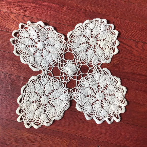 Other | Vintage Macrame Crochet Doily | Poshmark
